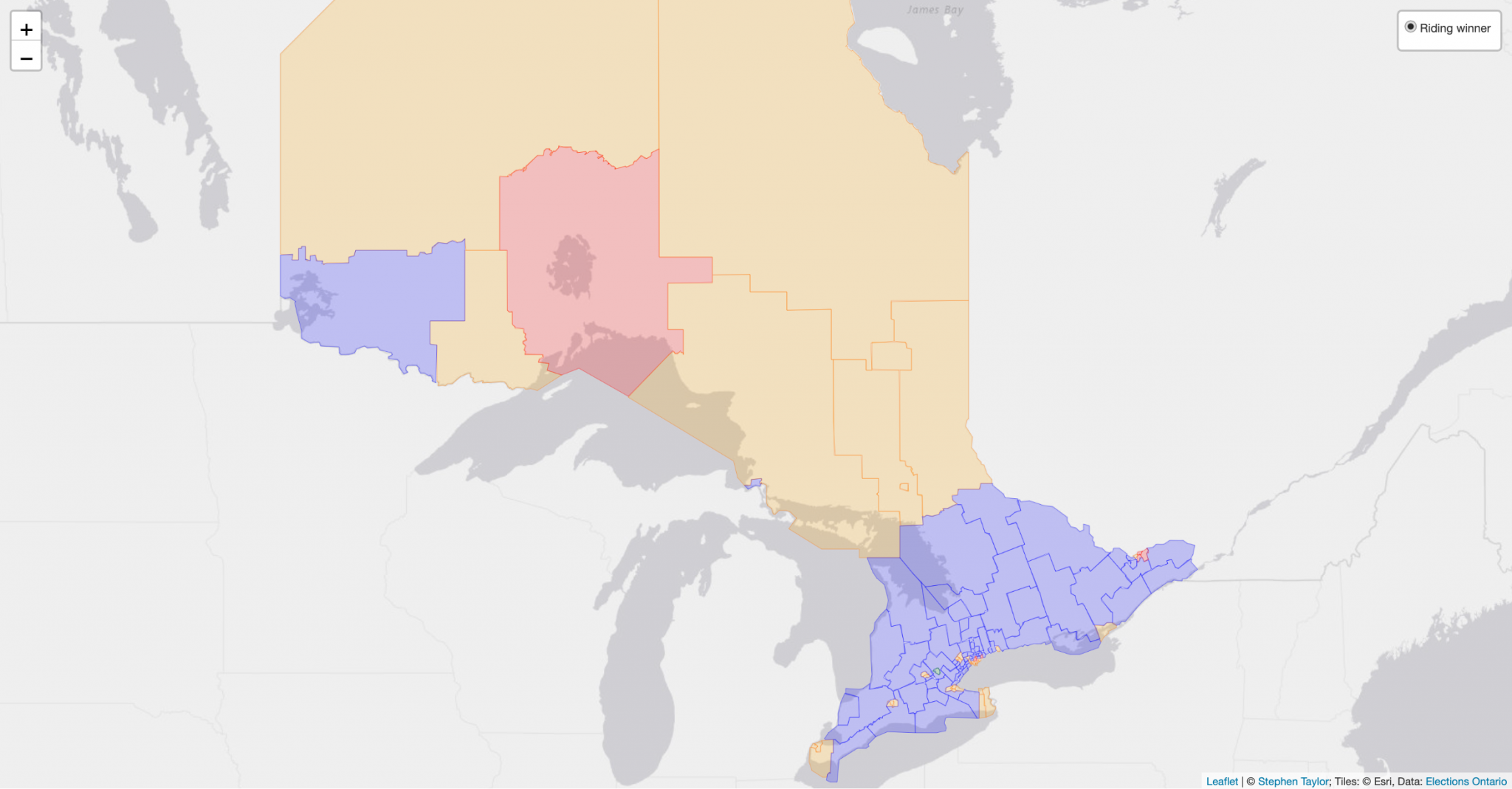 Mapping the results of the 2018 Ontario provincial election - Stephen ...